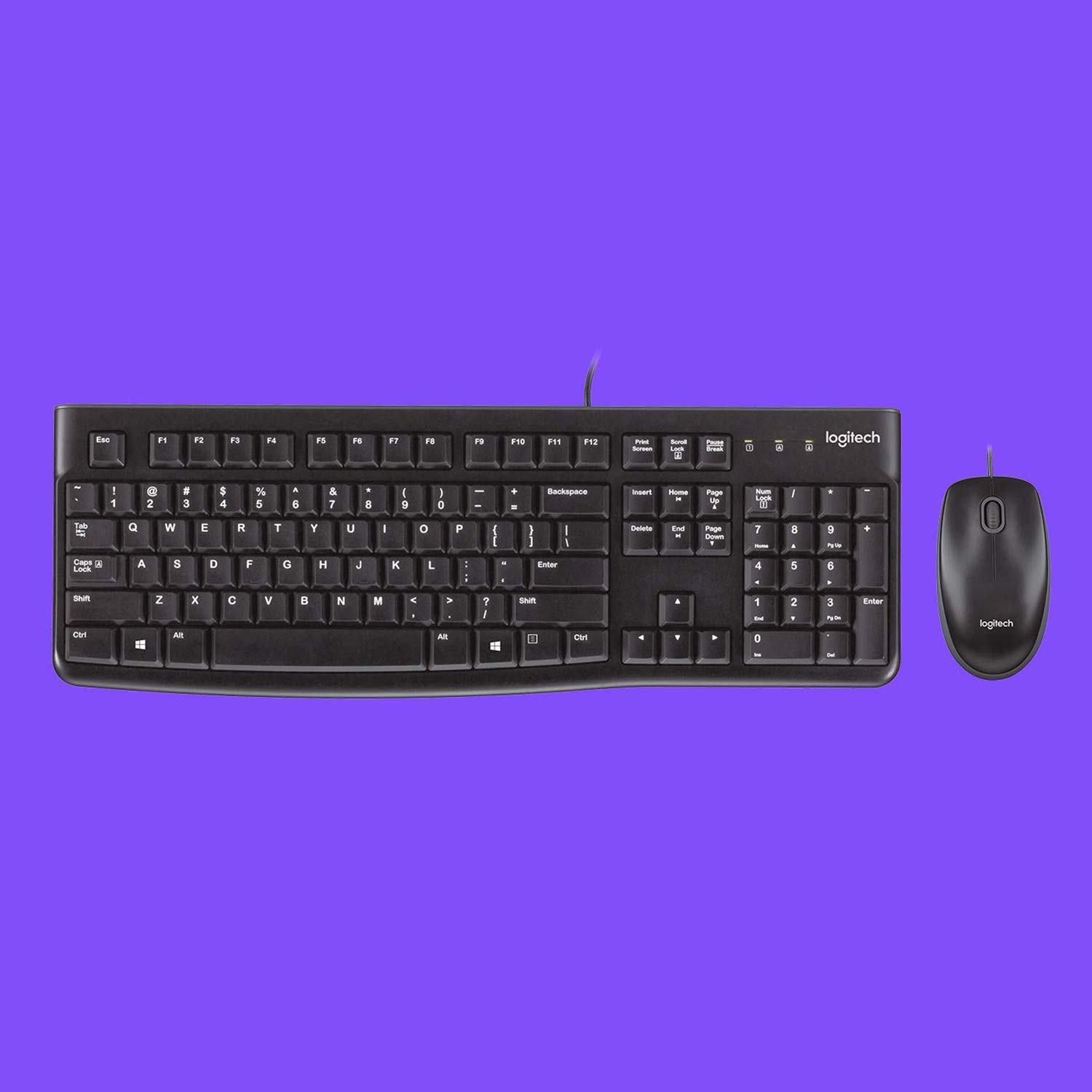 Logitech Desktop MK120 Durable, Comfortable, USB Mouse and keyboard ...